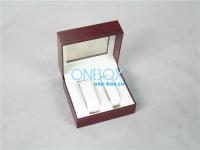 China Red Engraved Cardboard Luxury Watch Packaging Transparent PVC Window for sale