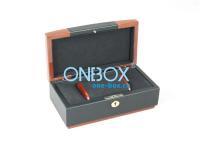 China Black Wooden Watch Box with Long Pillow 230x120x88mm Customizable for sale