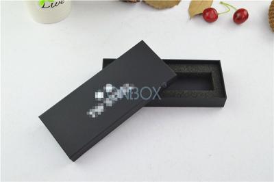 China Custom Rigid Gift Box 152x63x23mm with Foam Insert Personalized Logo Hot Stamping for sale