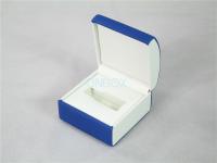 China Custom Leather Jewelry Gift Box 90x90x45mm PU Portable Trinket Box for Proposal for sale
