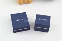 China Disney Licensed Blue PU Leather Travel Ring Jewelry Box 58x50x45mm with Metal Hinge for sale