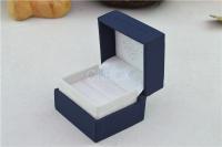 China Disney Licensed Blue PU Leather Travel Ring Jewelry Box 58x50x45mm with Metal Hinge for sale