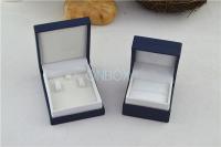 China Disney Licensed Blue PU Leather Travel Ring Jewelry Box 58x50x45mm with Metal Hinge for sale