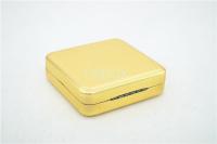 China Custom Christmas Gift Box Glossy PU Leather 90x90x30mm Wedding Keepsake Box with Insert for sale