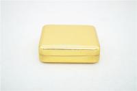 China Custom Christmas Gift Box Glossy PU Leather 90x90x30mm Wedding Keepsake Box with Insert for sale