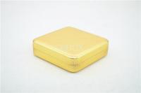 China Custom Christmas Gift Box Glossy PU Leather 90x90x30mm Wedding Keepsake Box with Insert for sale