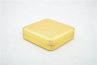 China Custom Christmas Gift Box Glossy PU Leather 90x90x30mm Wedding Keepsake Box with Insert for sale