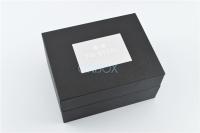 China Custom Personalized Wooden Watch Box with PU Leather and Suede Lining 180x140x93mm for sale