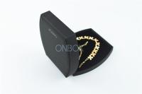 China ODM Butterfly Armoire Jewelry Box 150x160x43mm Black PU Leather Necklace Storage with Removable Insert for sale