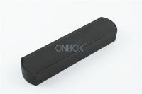 China Black PU Velvet Bracelet Jewelry Box 220x50x33mm with Metal Hinge for Storage Display for sale