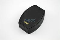 China Custom Logo Black Leather Jewelry Box 73x100x38mm for Necklace Pendant for sale
