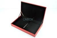 China Square Metal Gold Coin Display Box With Customized Insert Red Color for sale