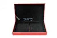 China Square Metal Gold Coin Display Box With Customized Insert Red Color for sale