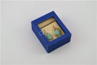China Customizable PU Leather Jewelry Box 62x79x33mm with Clear Window Top for Earrings Display for sale
