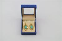 China Customizable PU Leather Jewelry Box 62x79x33mm with Clear Window Top for Earrings Display for sale