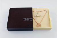 China Luxury Drawer Design Jewellery Packaging Box 190x190x50mm Leatherette Paper Kendra Scott Box for sale