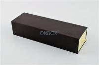 China Custom Beige Velvet Bracelet Gift Box 72x225x52mm Drawer Box Fine Paper Foil Stamping for sale