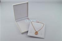 China Big Necklace PU Leather Jewelry Boxes In White  ,  Gift Packaging Boxes for sale