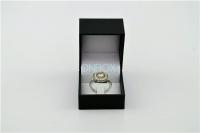 China Simple Luxury Jewellery Packaging Boxes Black Matt Touch Paper External for sale