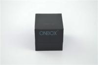 China Simple Luxury Jewellery Packaging Boxes Black Matt Touch Paper External for sale