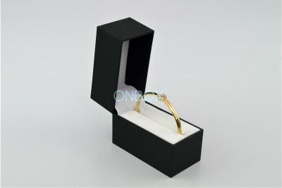 China Rectangle Luxury Jewelry Packaging White Velvet Lining / Bangle Jewelry Box for sale