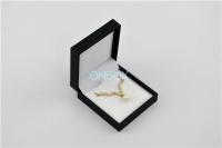 China Handmade Black Paper Jewelry Box 63x66x25mm for Necklace Pendant Custom Logo for sale