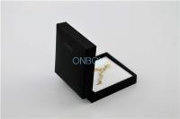 China Handmade Black Paper Jewelry Box 63x66x25mm for Necklace Pendant Custom Logo for sale