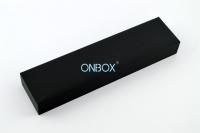 China Custom Black Paper Bracelet Box 240x58x38mm with Hot Stamping Logo Luxury Packaging for sale