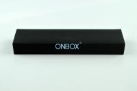 China Custom Black Paper Bracelet Box 240x58x38mm with Hot Stamping Logo Luxury Packaging for sale