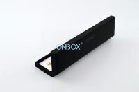 China Custom Black Paper Bracelet Box 240x58x38mm with Hot Stamping Logo Luxury Packaging for sale