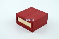 China 90x90x45mm Luxury Red Jewellery Box for Small Necklace Door Open Design for sale