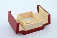 China 90x90x45mm Luxury Red Jewellery Box for Small Necklace Door Open Design for sale