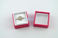 China Small Jewelry Leather Ring Boxes W/ Custom Size Insert Slot Injection Core for sale