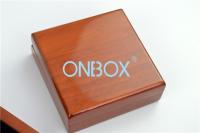 China High Gloss Wooden Coin Display Box 90x90x30mm Brown with Black Flocking EVA Insert for sale