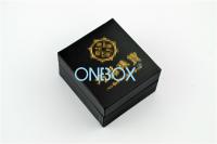 China Customized Small Jewelry Gift Boxes / Black Leather Ring Packaging Box for sale