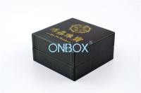 China Portable Luxury Packaging Boxes In Black PU Seperated Insert Pad For Necklace for sale