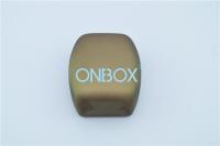 China Luxury Gold PU Necklace Jewelry Packaging Box 75x90x40mm with Removable Pad for Shop Display for sale