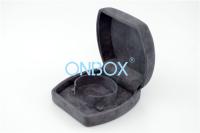 China Luxury Packaging Velvet Bracelet Box W/  Insert Metal Shields EN71-3 for sale