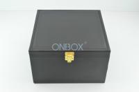 China Fine PU Luxury Packaging Boxes With Metal Lock for sale