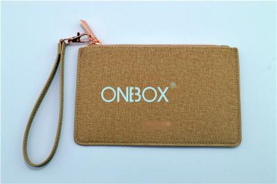 China Lady PU Zipper Wallet Bag With Removable Carry Strip for sale