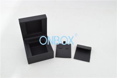 China Customizable Black Cardboard Jewelry Gift Box 106x106x61mm for Earrings and Ear Drops for sale