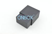 China Ring And Earrings Luxury Black Touch Paper Jewellery Gift Boxes Double Insert Pads for sale