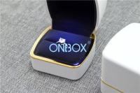 China High Gloss Painting LED Light Jewelry Box For Finger Ring Packaging for sale