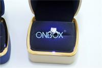 China High Gloss Painting Ring Packaging Boxes With Shimmery Powder LED Light Decor for sale