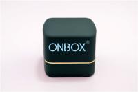 China Dark Green Rubber Touch LED Ring Box 65x65x55mm for Jewelry Display for sale