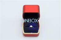 China Burgundy Matte Paint Finish Lighted Packaging Box For Finger Ring for sale