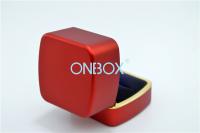 China Burgundy Matte Paint Finish Lighted Packaging Box For Finger Ring for sale