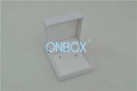China Plastic Core Luxury Jewelry Packaging Boxes With White PU Leather Top Design for sale