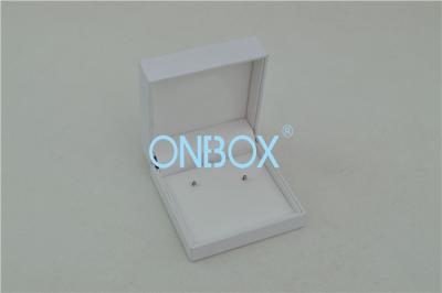 China Plastic Core Luxury Jewelry Packaging Boxes With White PU Leather Top Design for sale