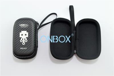 China Soft EVA Zipper Bag for Car Key Carbon Fibre PU 65x120x40mm Black for sale